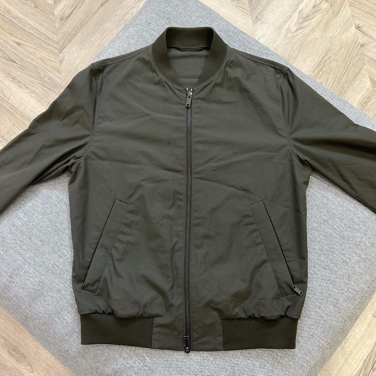 COS Men's Khaki and Green Jacket | Depop