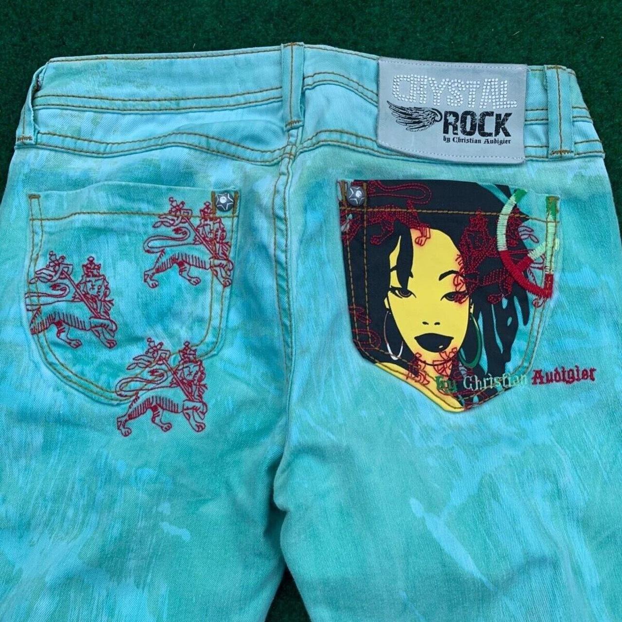 Christian Audigier Crystal Rock Turquoise... - Depop