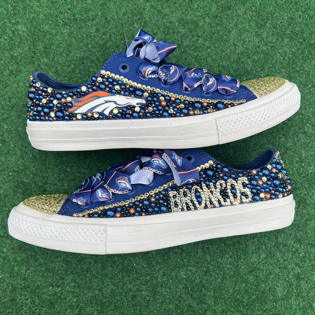 Denver Broncos Bling Converse Women s Canvas Shoes. Depop