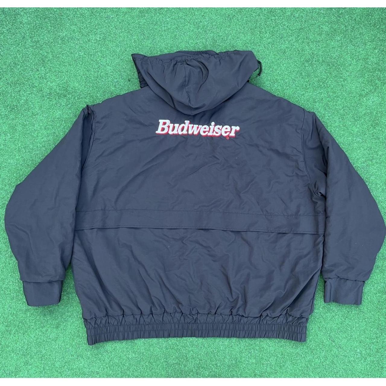 Vintage Budweiser Unitog Black Utility Work Jacket... - Depop