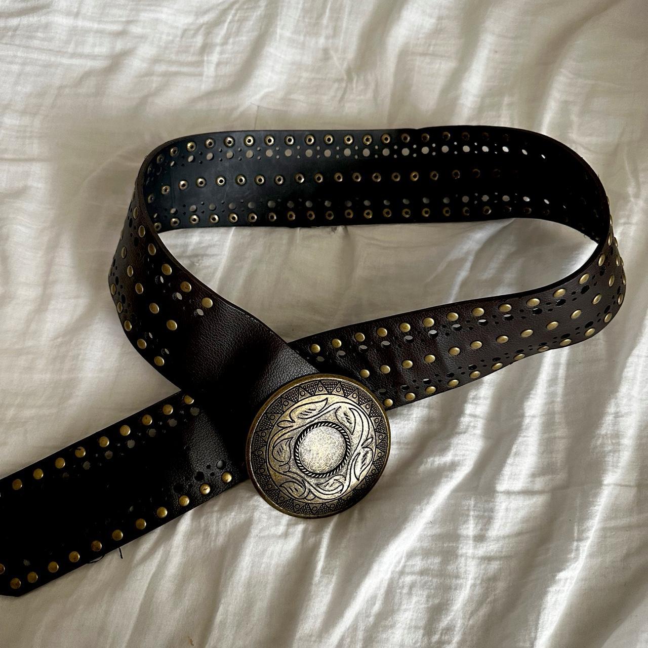 Chunky boho belt size large measurements... | Depop