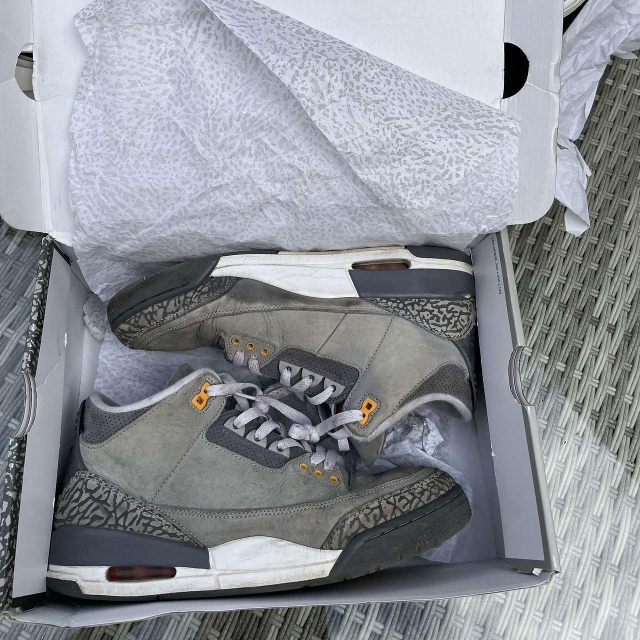 Jordan 3 Cool Grey UK9 Well worn Authentic Msg offers - Depop