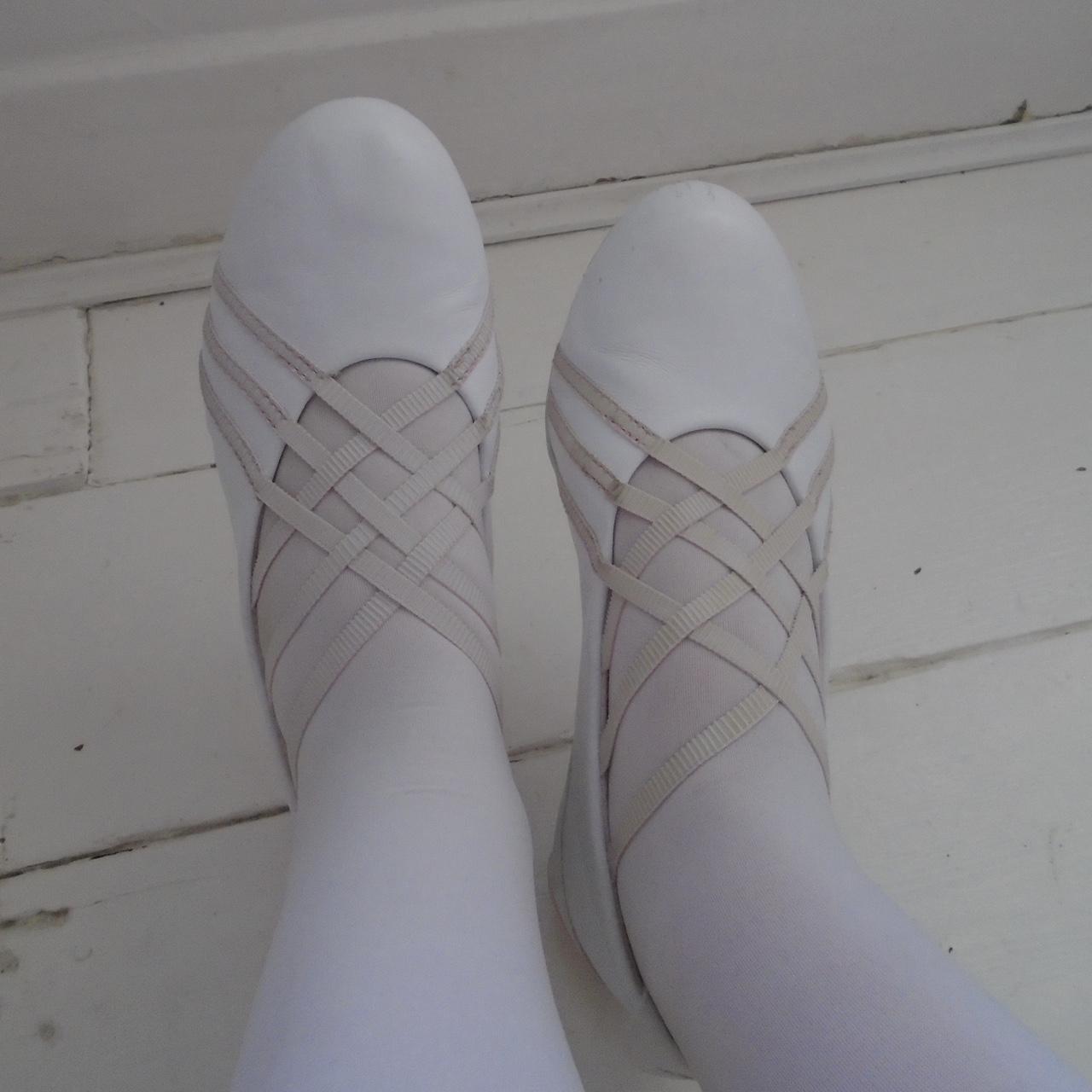 Gorgeous cross strap vintage ballet flat by Adidas.... - Depop