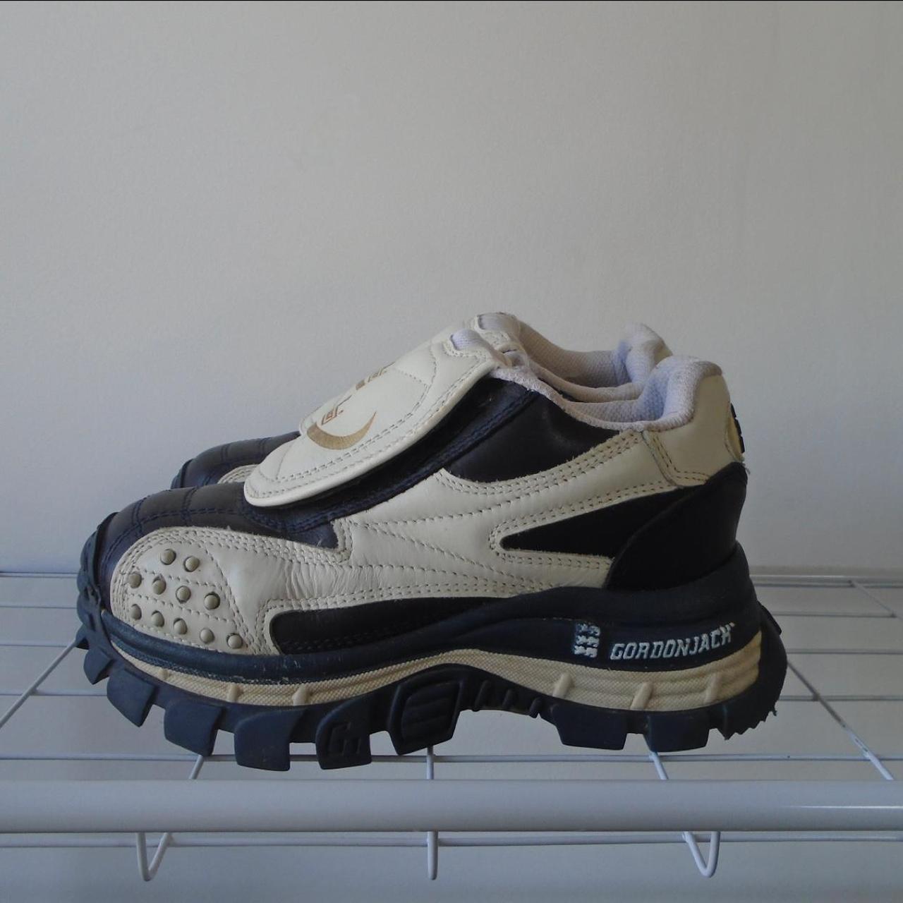 Vintage 90s platform Gordon Jack shoe/boots in navy... - Depop