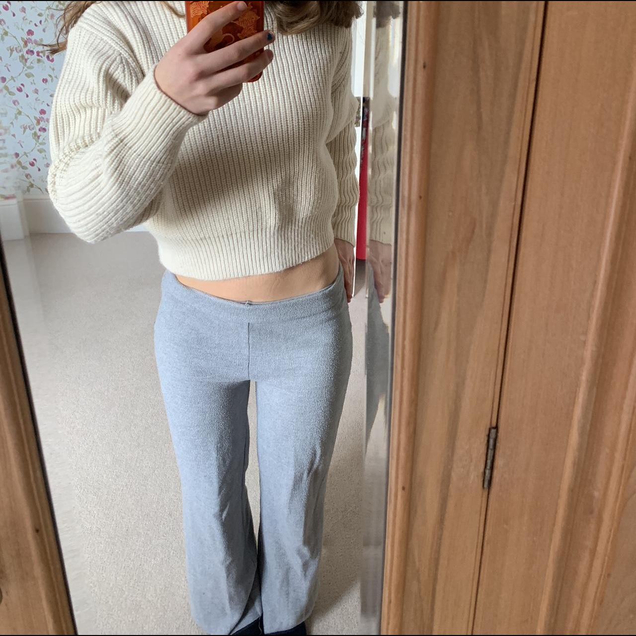 Grey wide leg zara trackies - so comfy and... - Depop