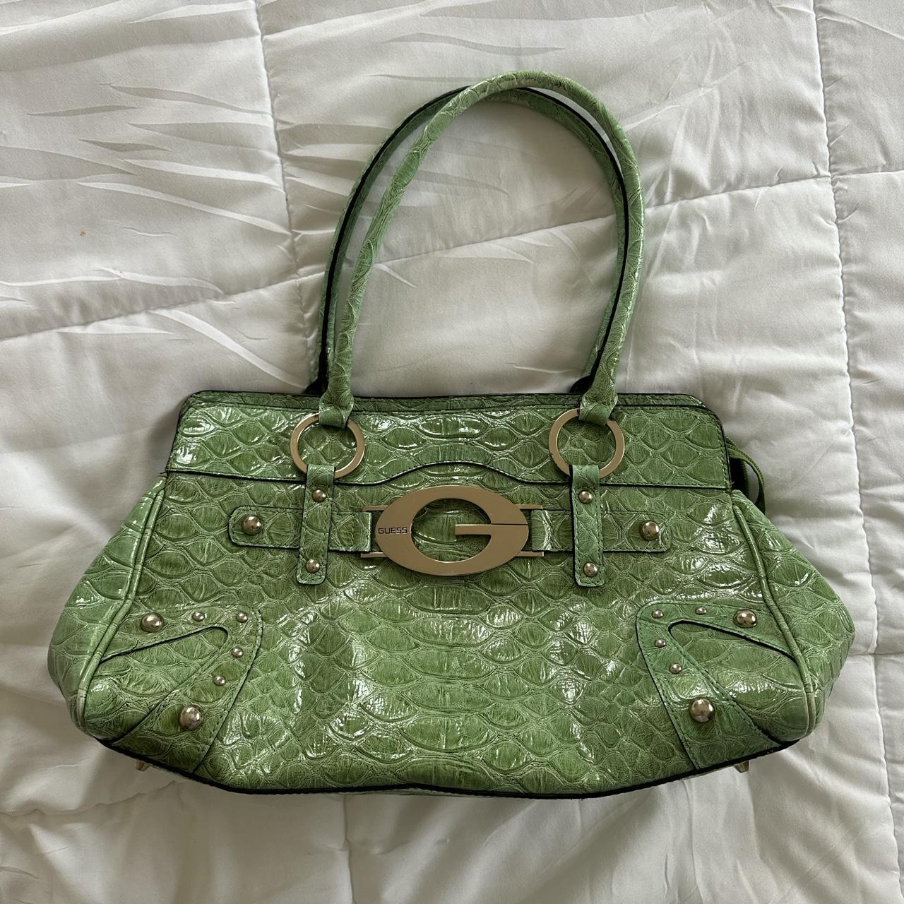 Green vintage guess bag. About 14inches wide.... - Depop