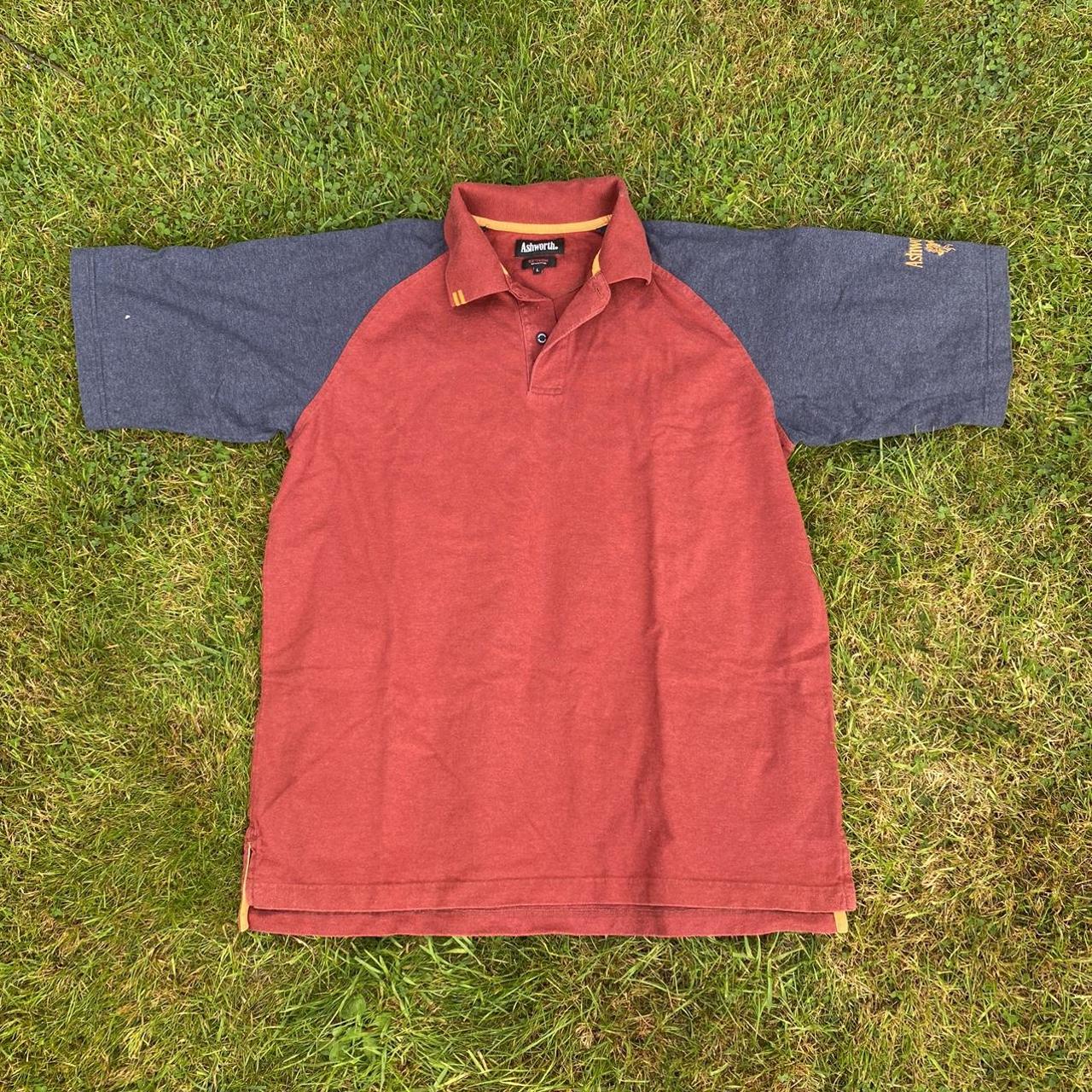 two tone polo boxy oversized fit GREAT CONDITION... - Depop