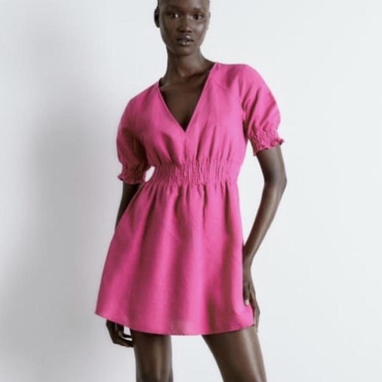 Zara Hot Pink Mini Dress💖 BNWT x - Depop