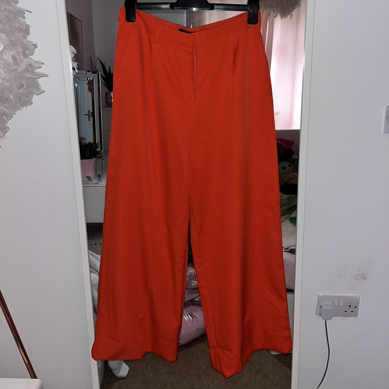 Missguided Womens Orange Trousers Depop