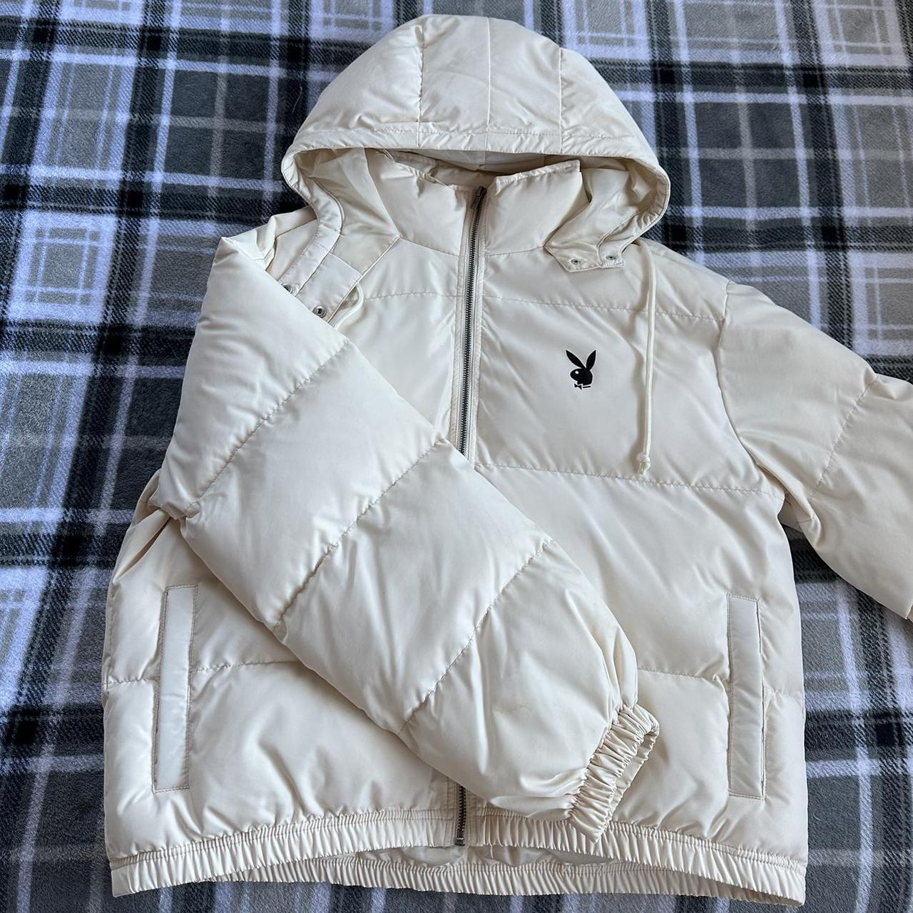 Playboy Men's Cream Coat | Depop
