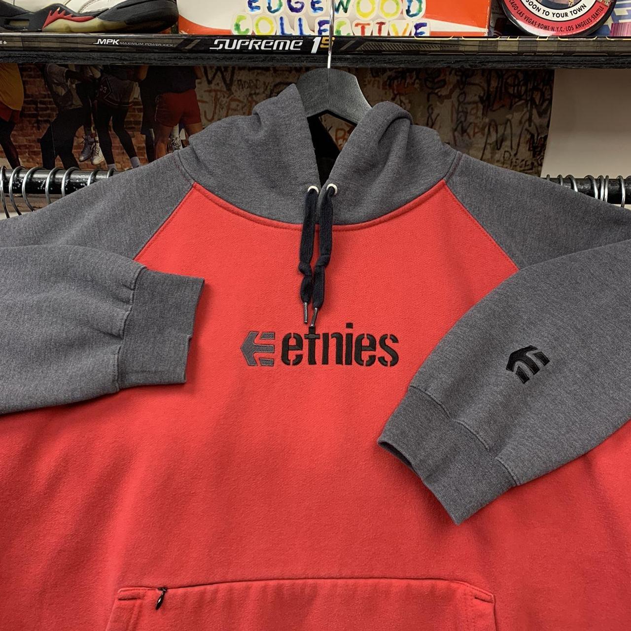 Vintage Etnies Footwear Skateboarding Skate Hooded... - Depop