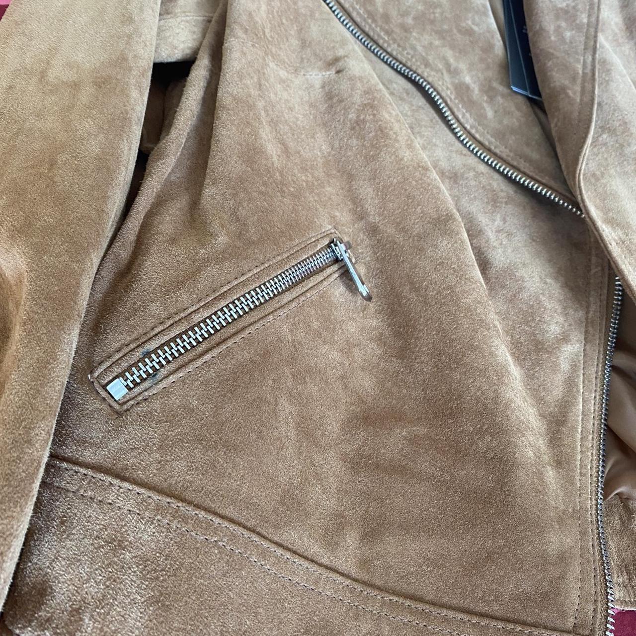 New look suede tan jacket size 10 new with... - Depop