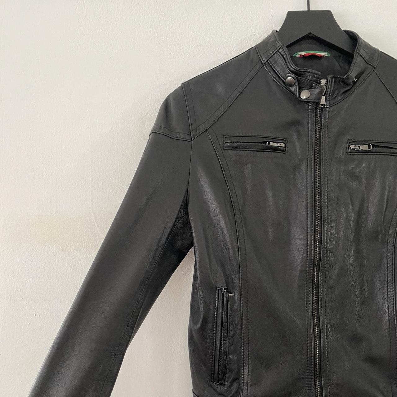 Vera pelle leather jacket Small size - Depop