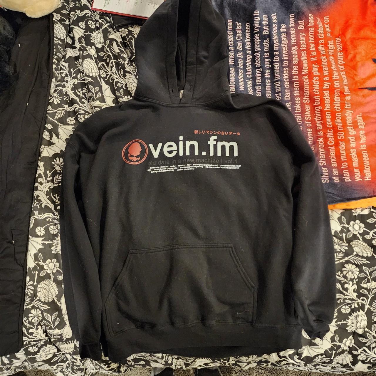 Black Vein.fm hoodie. Size XL #metal #hardcore - Depop