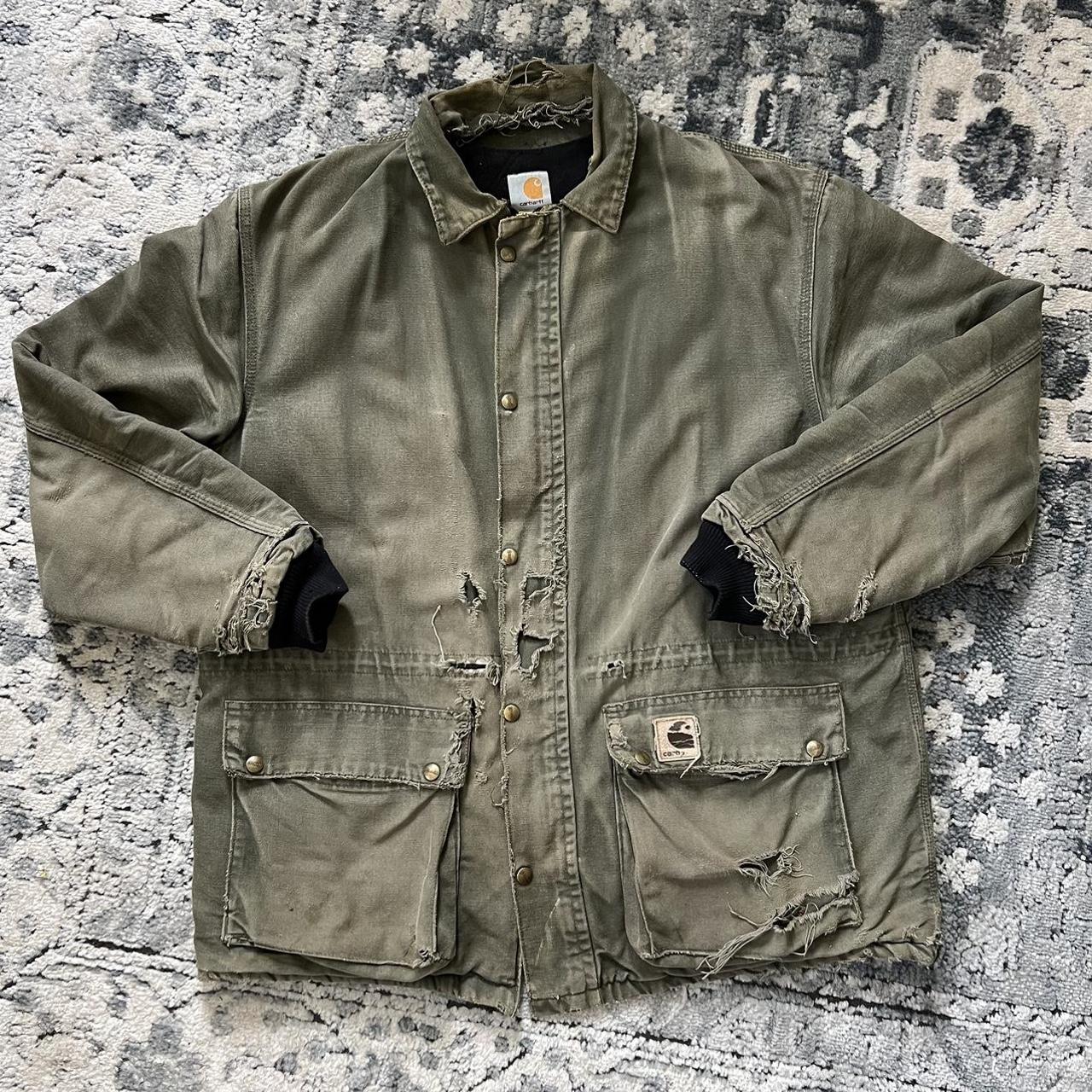 Vintage Olive Green Carhartt Jacket has... - Depop