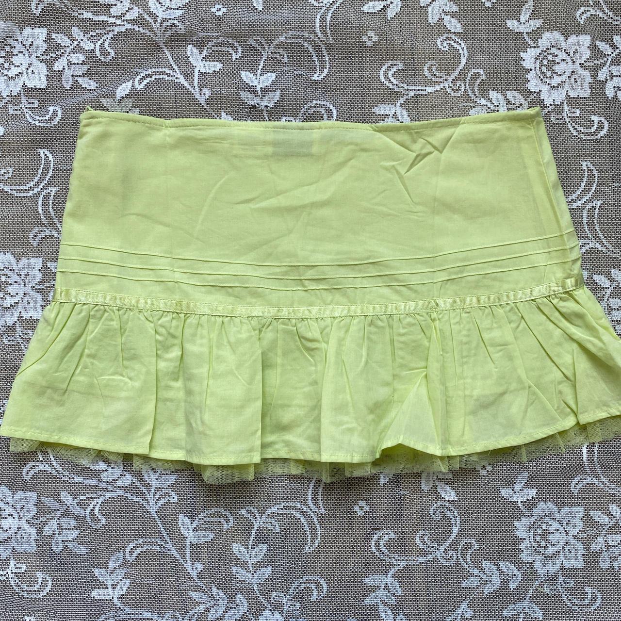 precious y2k deadstock light green mini skirt with... - Depop