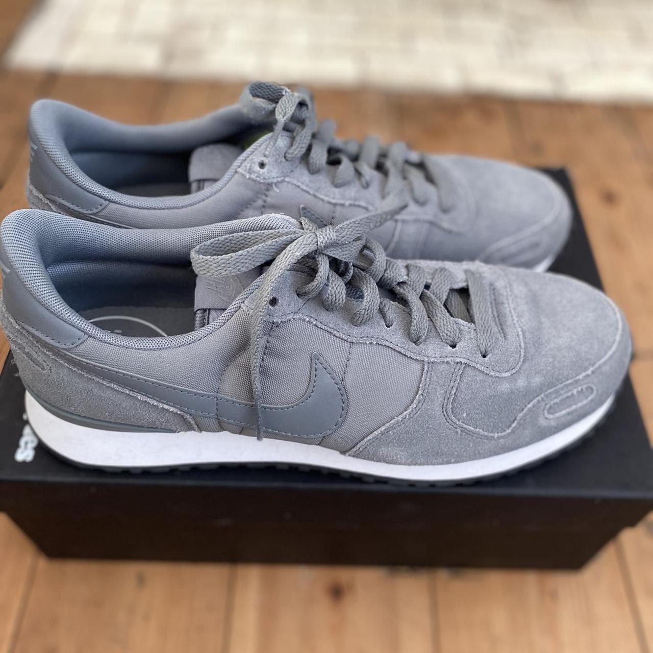 Never worn Nike grey suede trainers. UK 9 #nike... - Depop