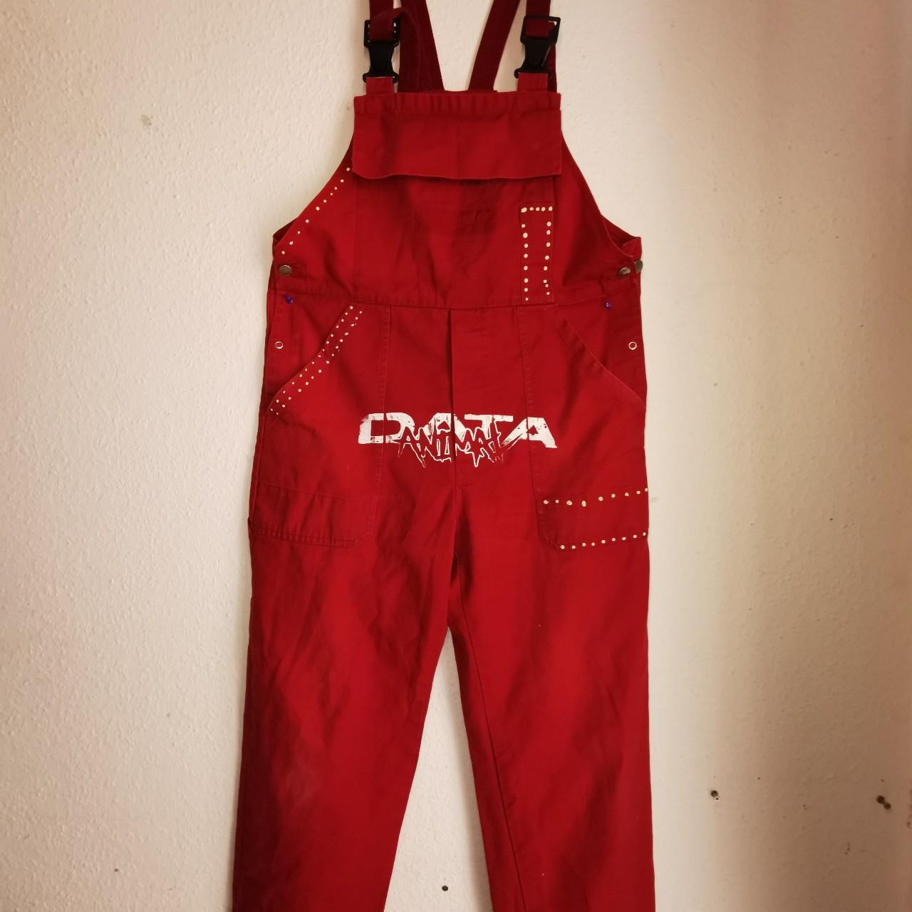 LOWER ALLS Red Overalls, formerly from hospital... - Depop