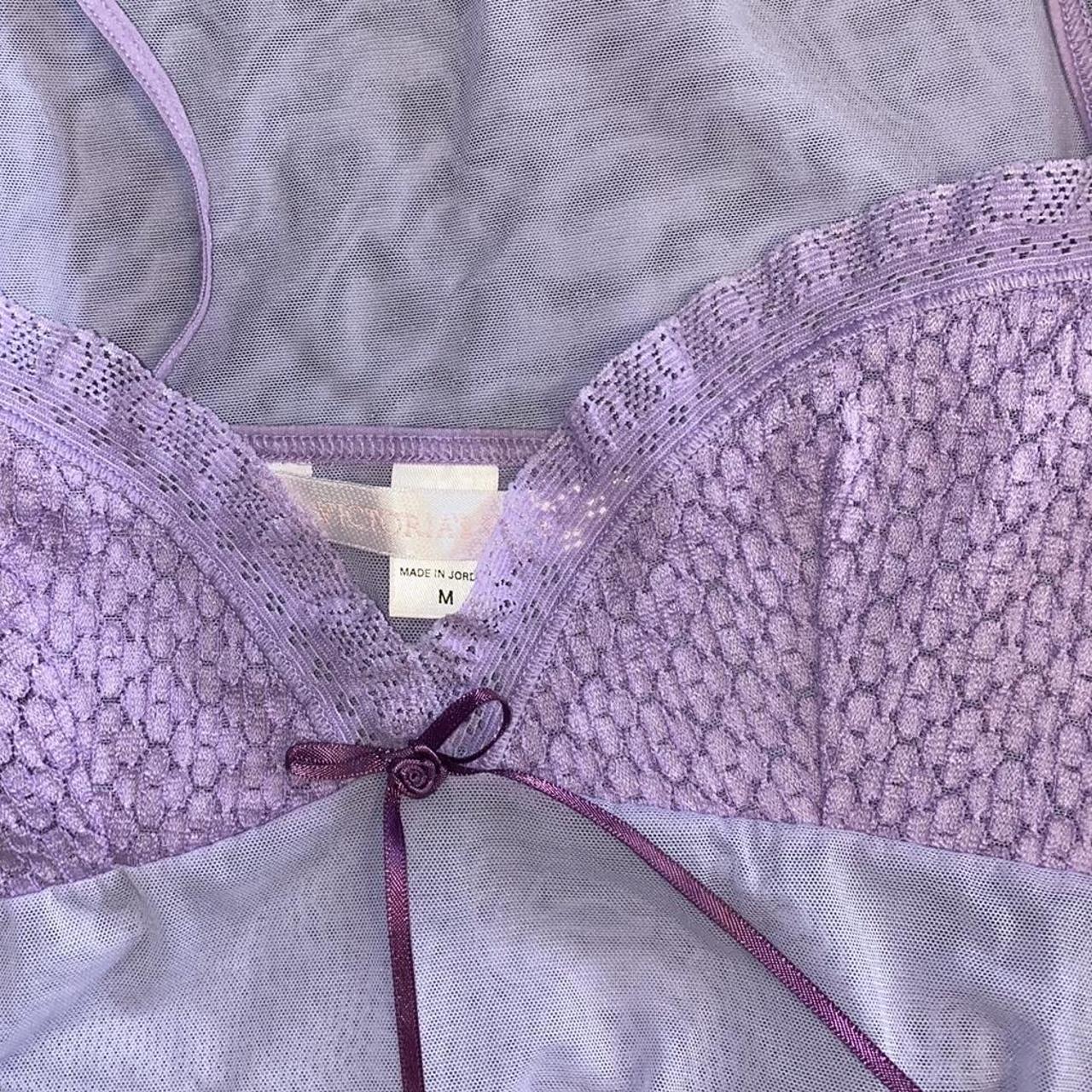 Victorias Secret Lilac Lace Detailed Teddy Slip Depop