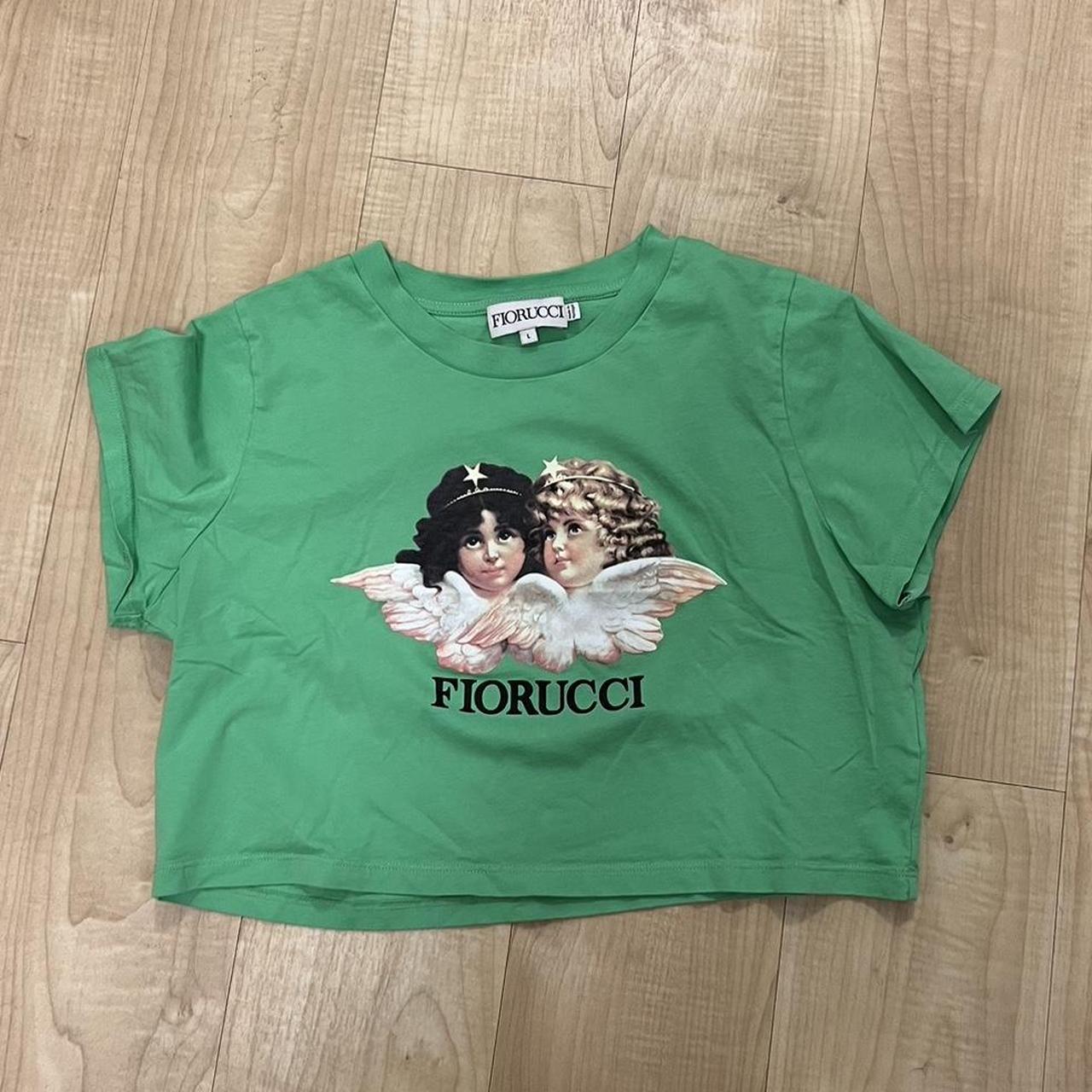 Fiorucci Neon Green Crop Tee Size large- runs smaller - Depop