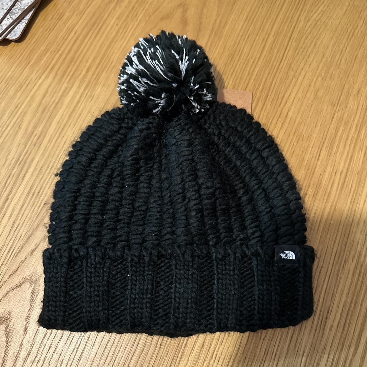 North Face Black Bobble hat Brand new with tags - Depop