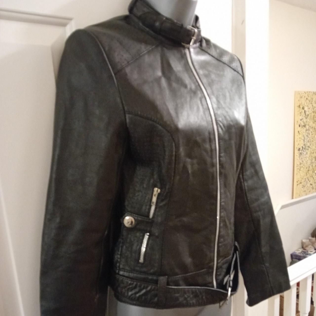 Topshop (old label) vintage real leather biker style... | Depop