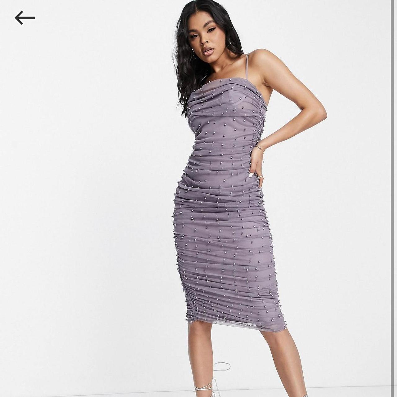 ASOS Dark lilac events dress, worn once for... - Depop