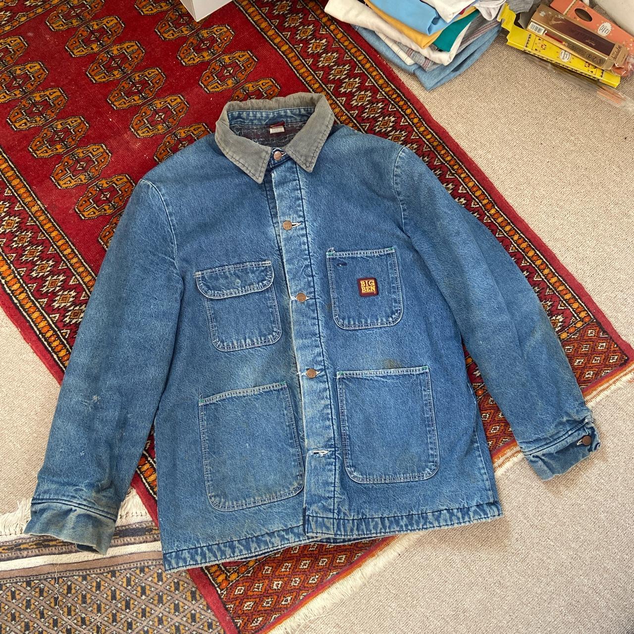 1980’s Big Ben denim chore coat Blanket lined, some... - Depop