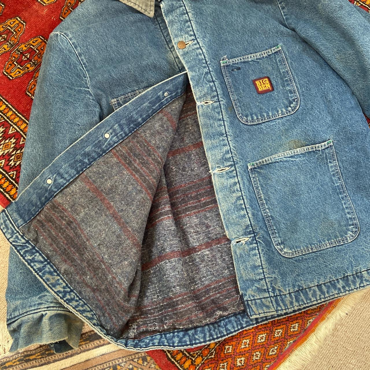 1980’s Big Ben denim chore coat Blanket lined, some... - Depop