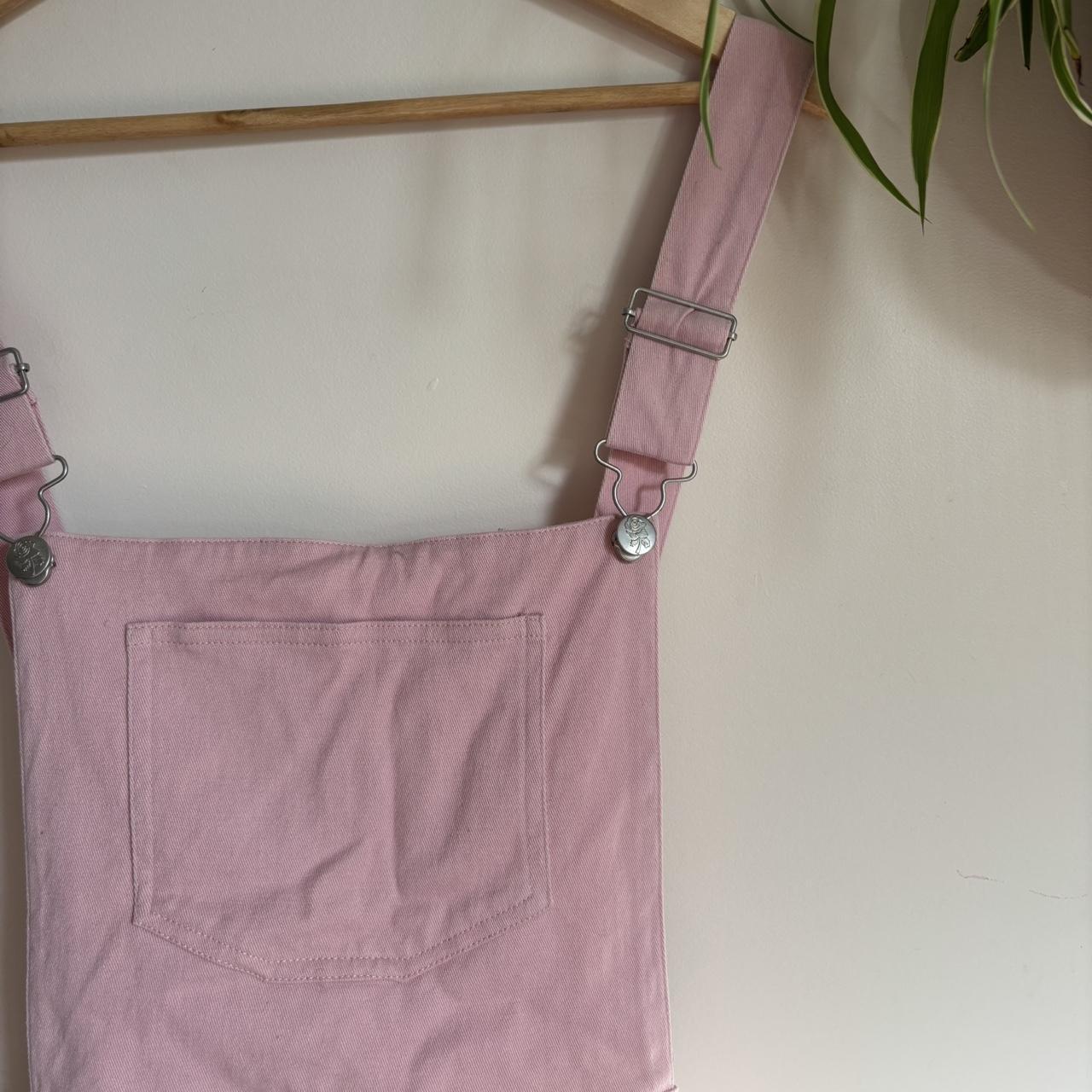 Pastel pink short pinafore from Dangerfield in great... - Depop