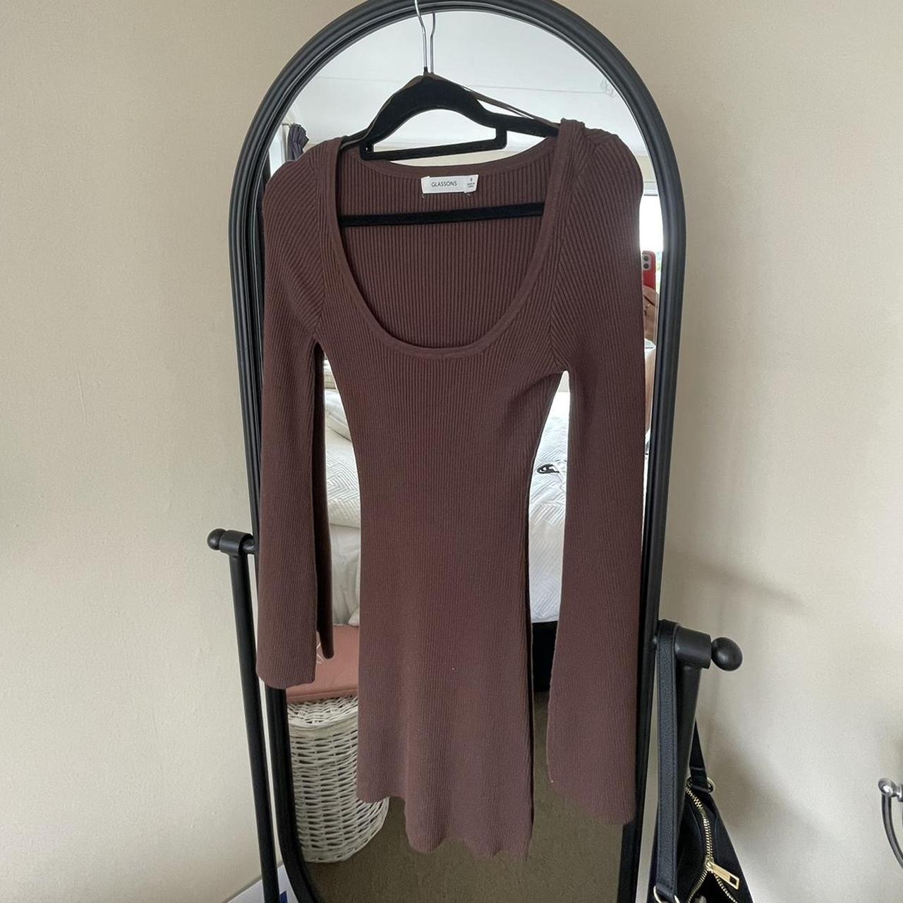 Glassons long sleeve mini dress size small. Ribbed... - Depop