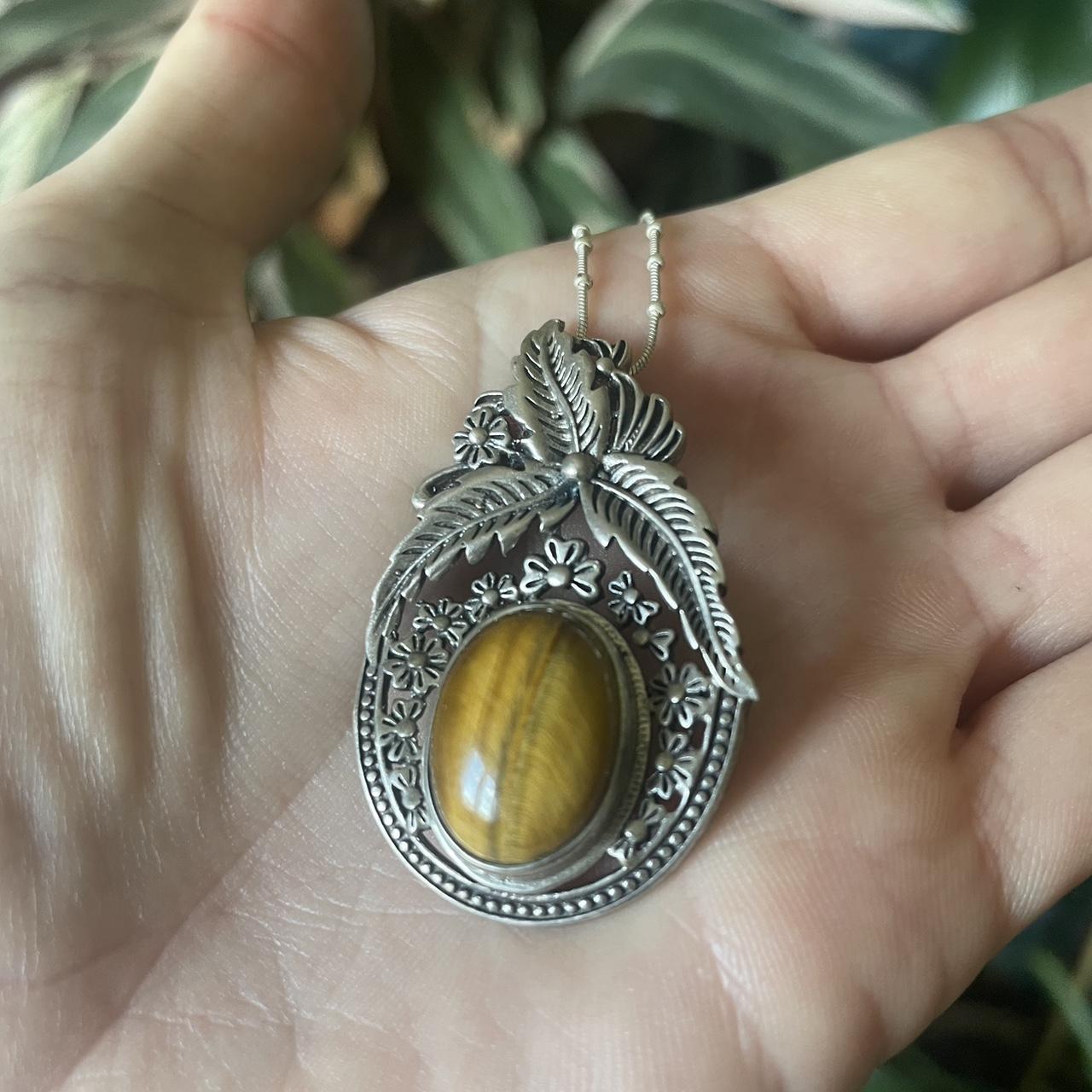 🐅🧿🐅 Stunning sterling silver 925 striped tigers eye... - Depop