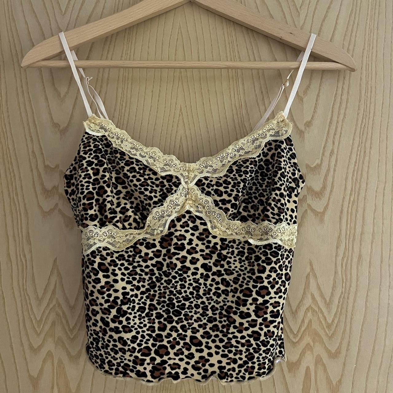 Shein Cheetah Cami Crop Top ๐ ๐size S ๐condition Depop