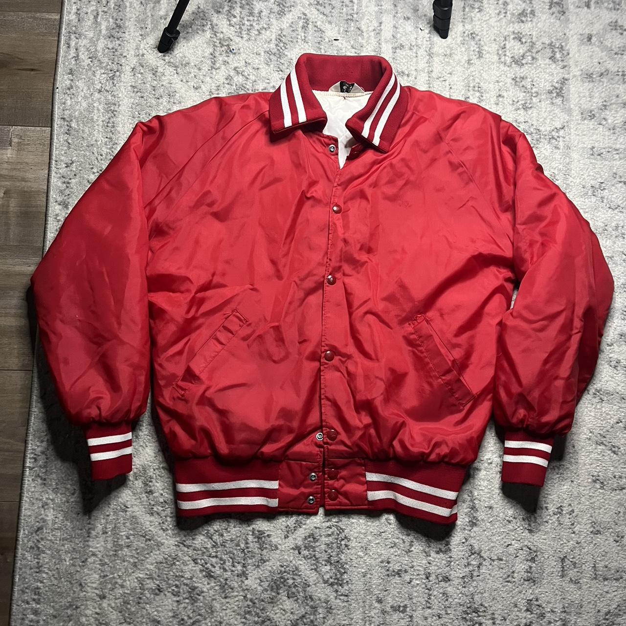 Vintage 80s Collared Varsity Jacket “Granite City... - Depop