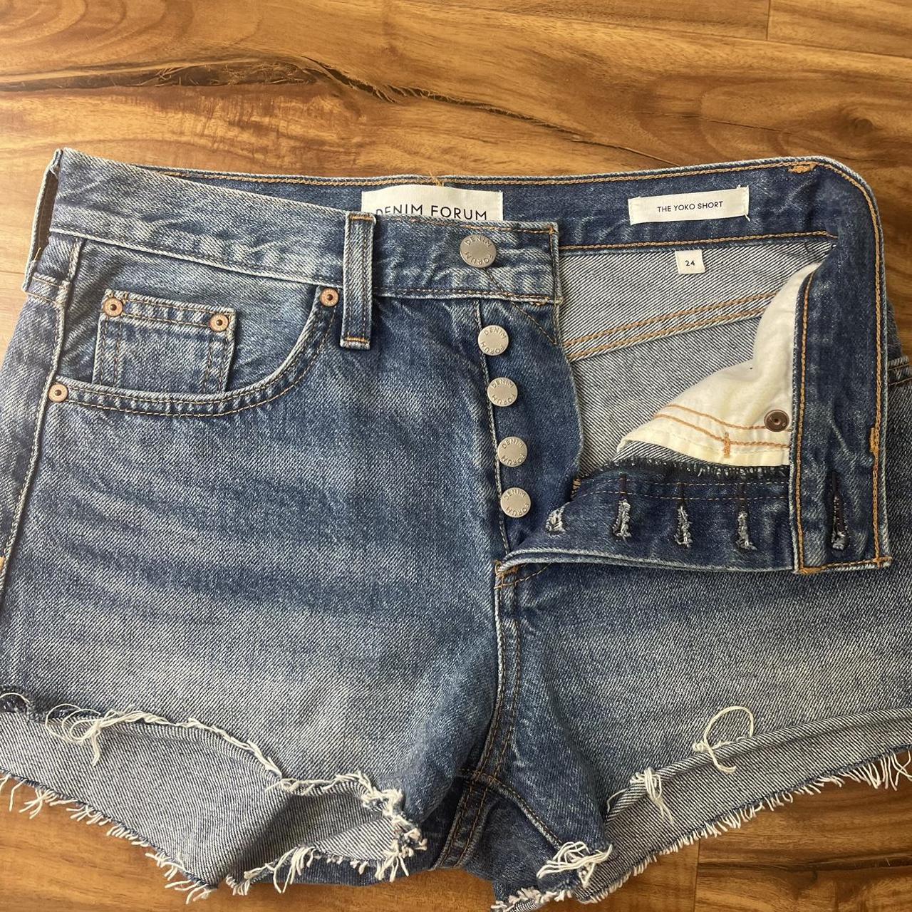Denim forum yoko shorts. Mid-rise Jean shorts size... - Depop