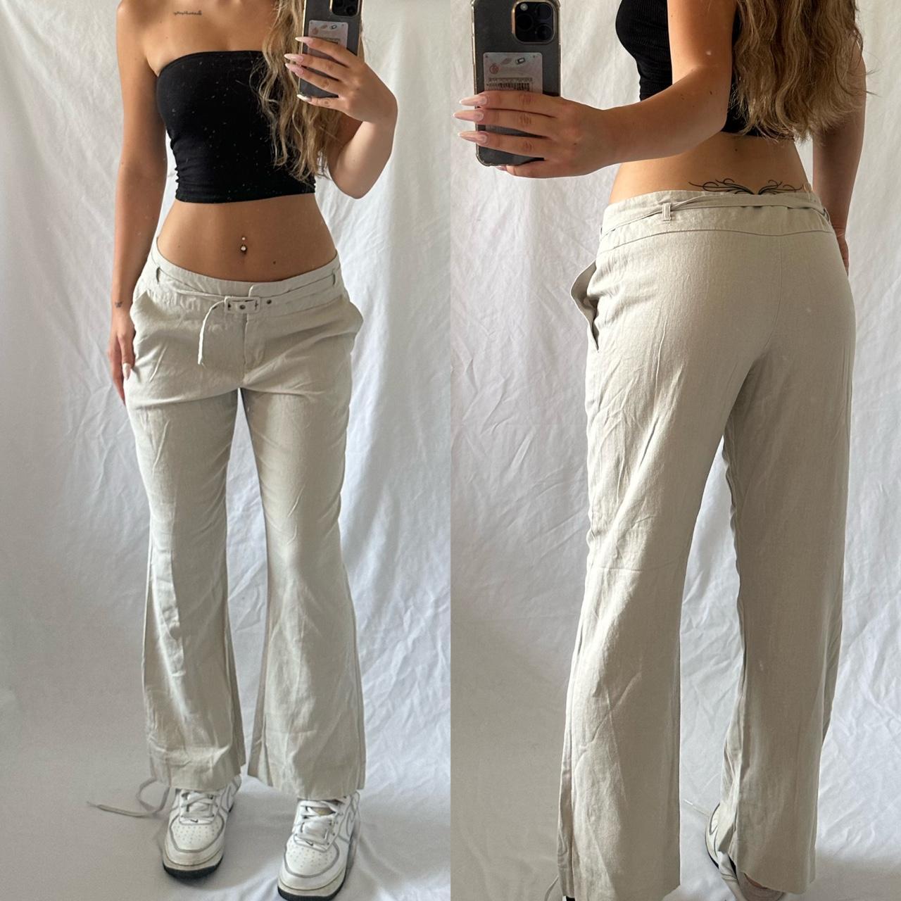 George Women's Cream and Tan Trousers | Depop