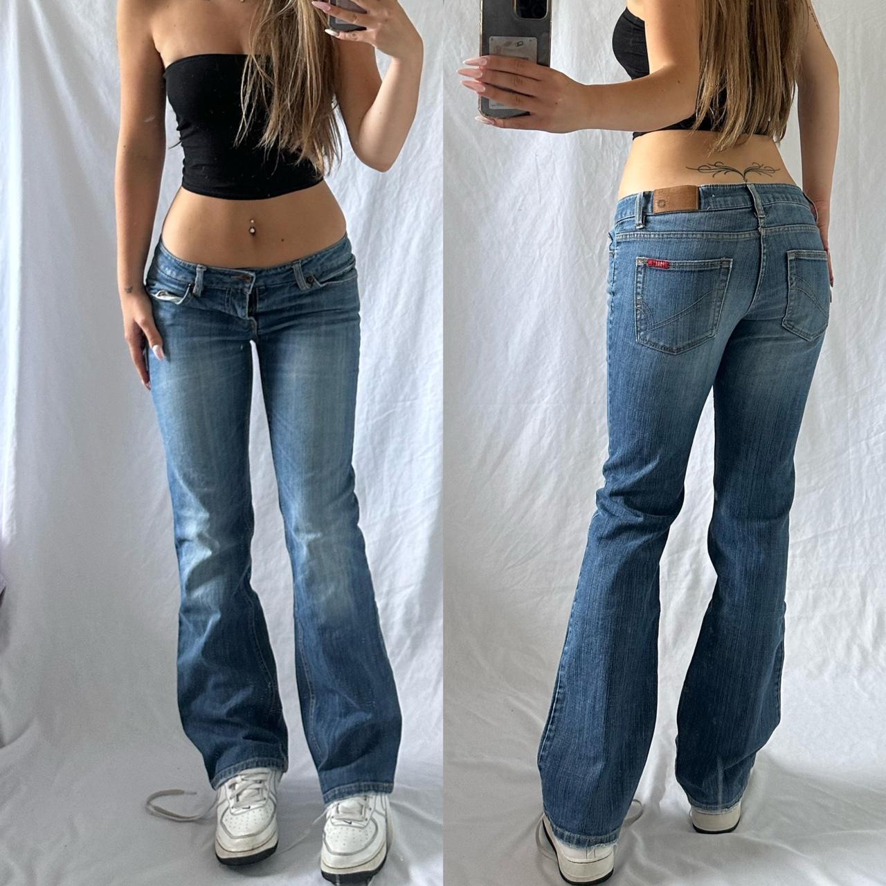 Vintage 2000’s y2k Only dark wash low rise bootcut... - Depop