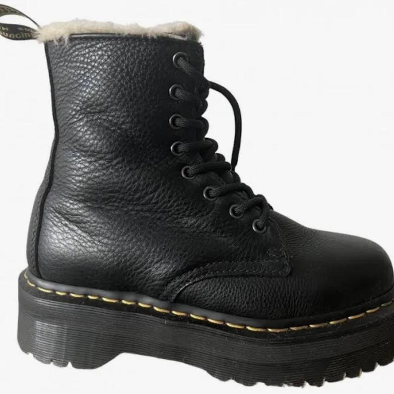 Doc Martens shearling lined jadon platform boots... - Depop