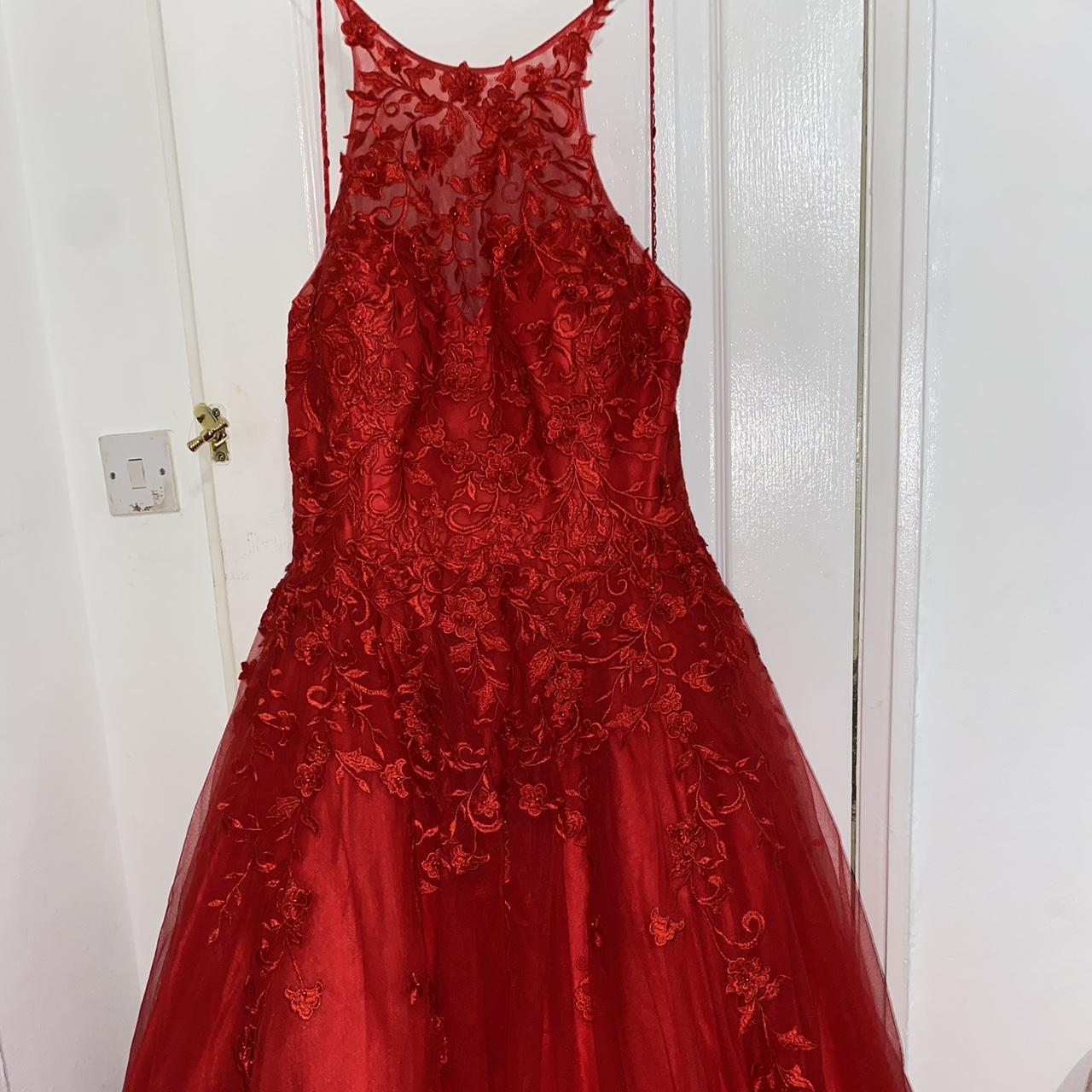 Selling my brand new Lottie red Tiffany prom dress,... - Depop