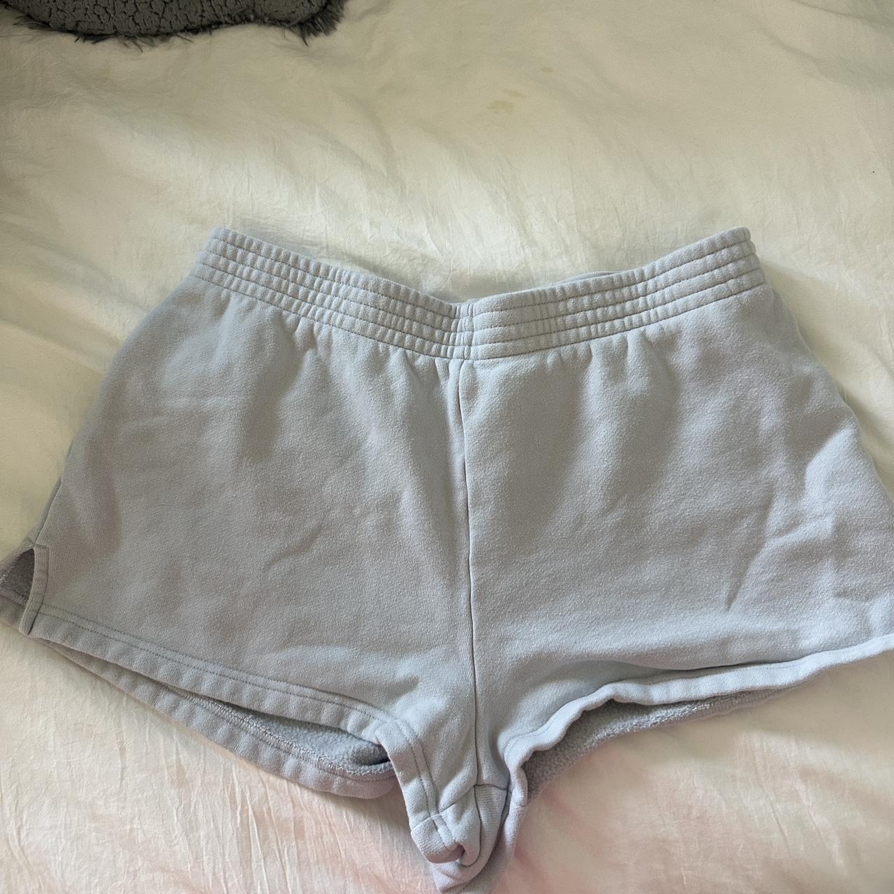 TNA Aritzia - light blue sweat shorts size M! Only... - Depop