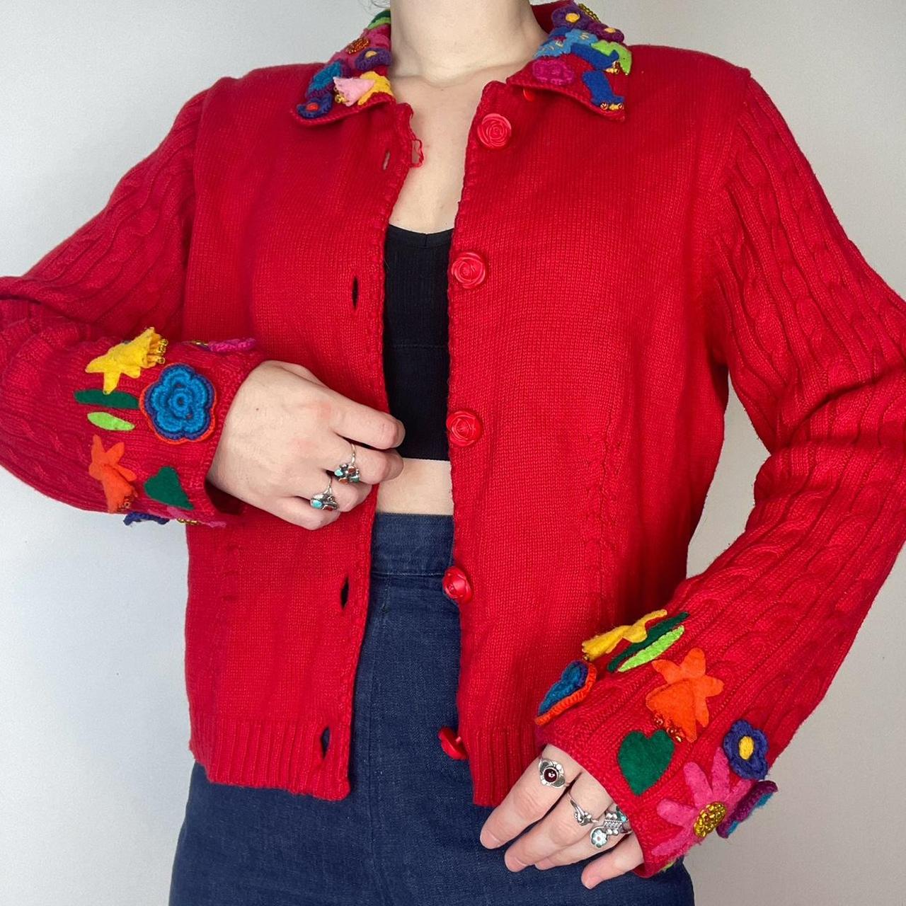 90s vintage cardigan by Michael Simon Funky 1997... | Depop