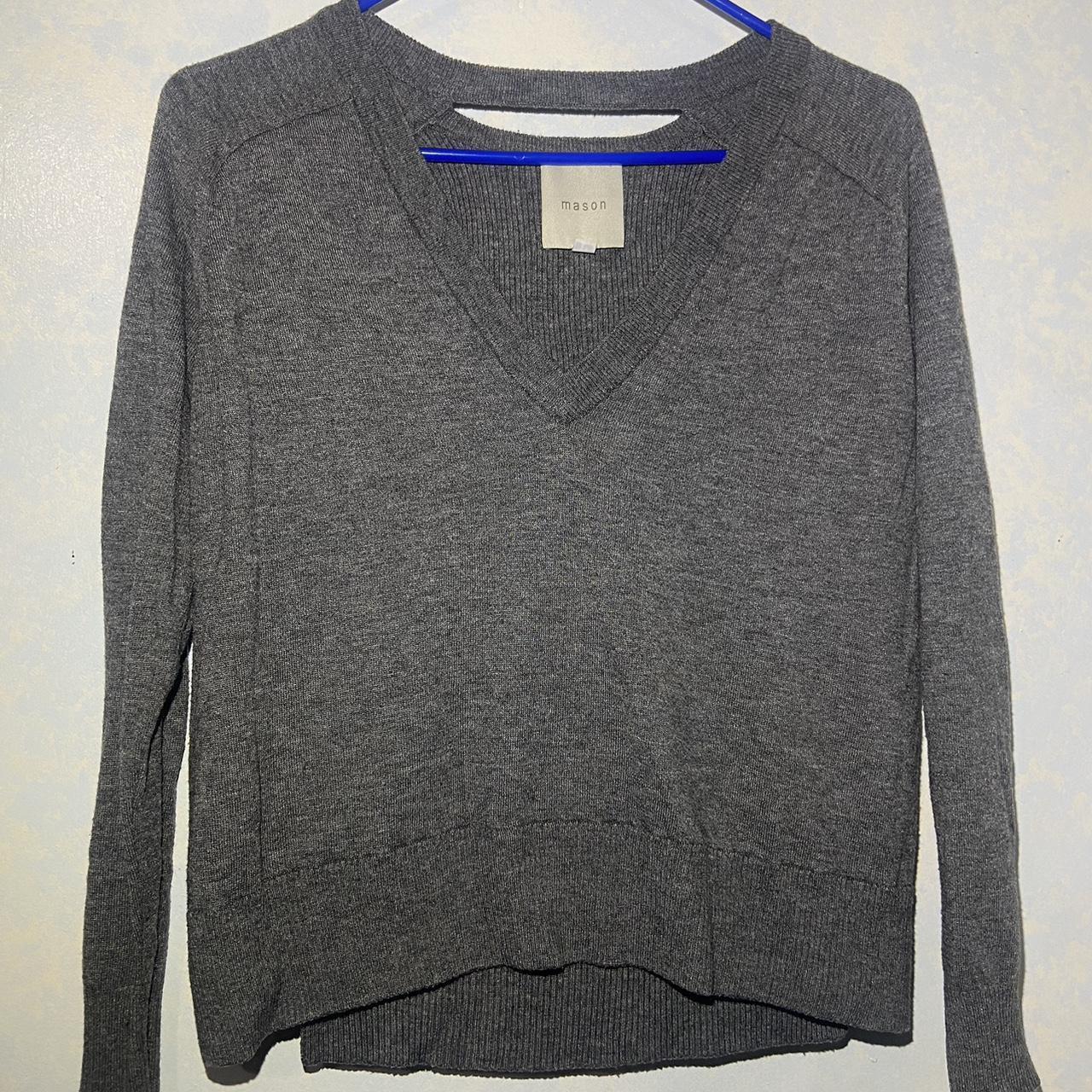 Dark gray long sleeve shirt with lovely back pattern... - Depop
