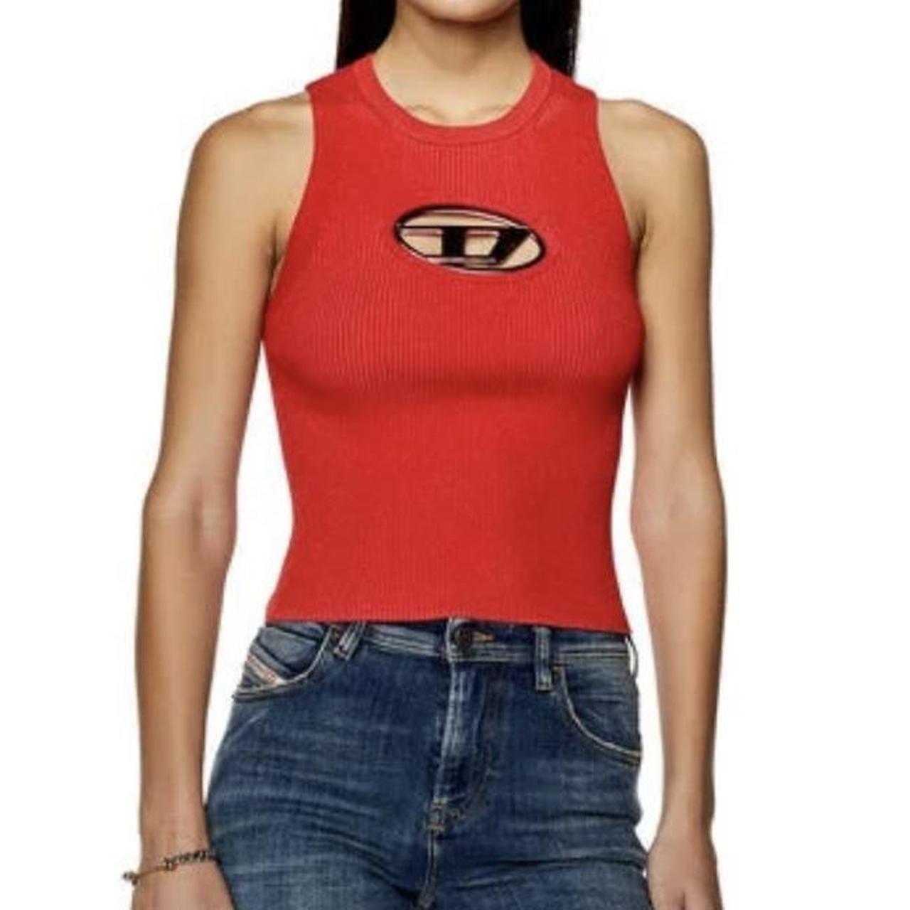 DIESEL red cut out top. Only work twice. Perfect... - Depop