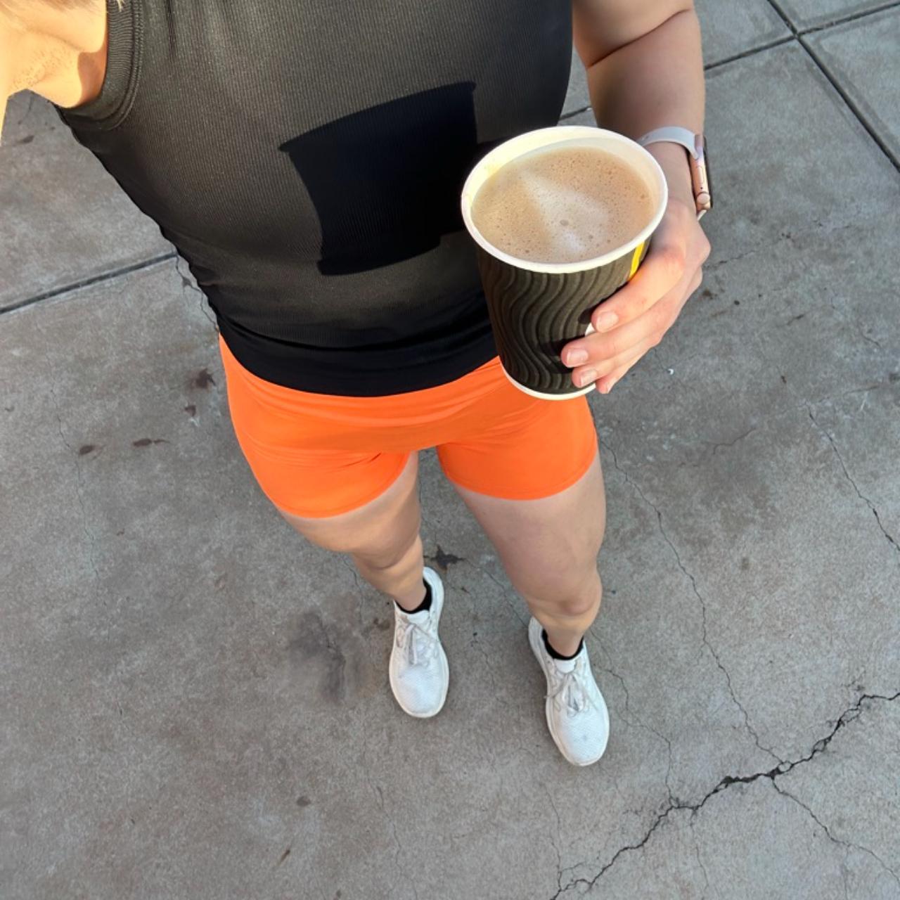 Muscle Republic HYPER BRIGHT cross shorts in orange... - Depop