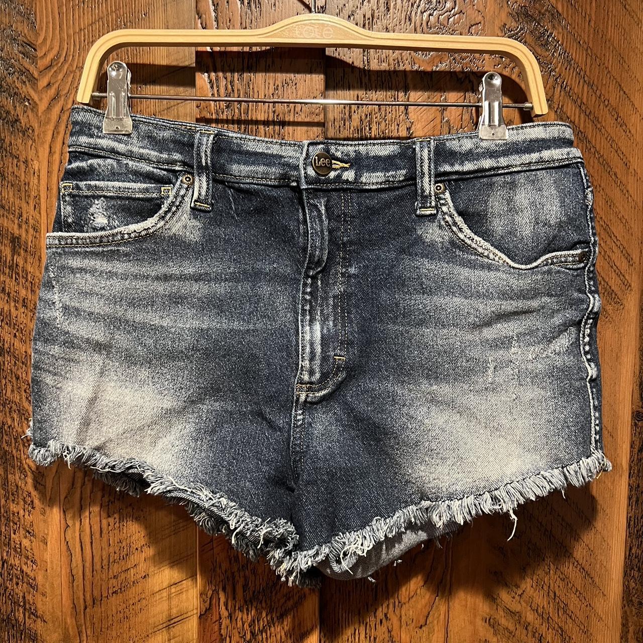 Lee High Rise Cut off Shorts Size 32 Waist... | Depop