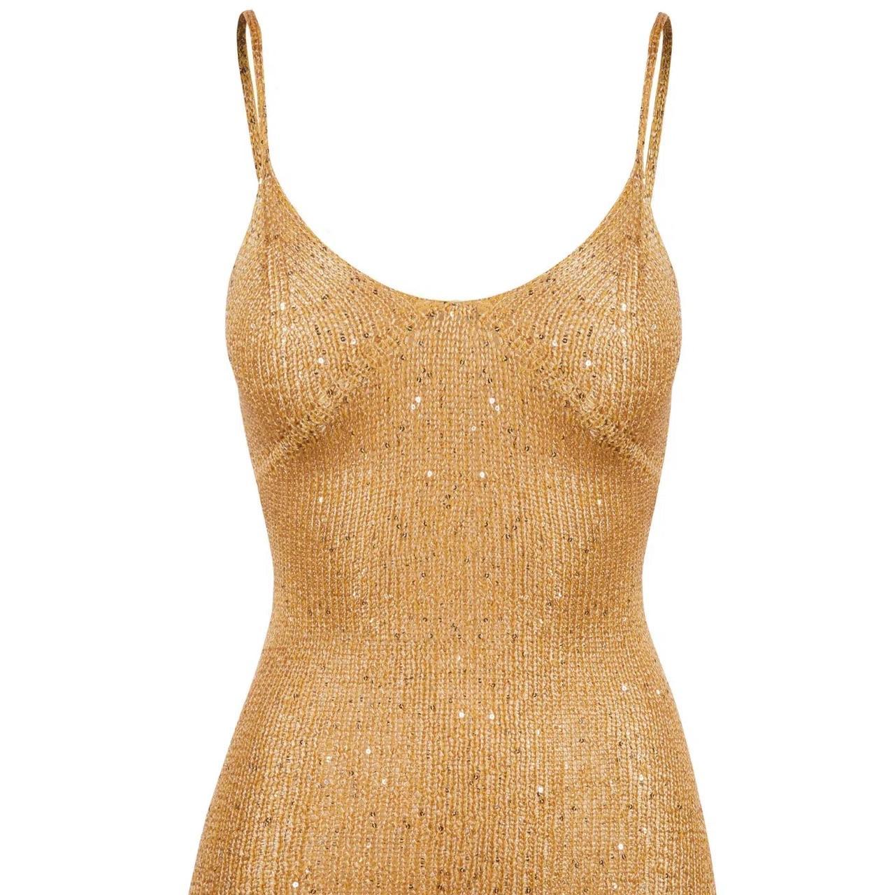asta resort- delilah mini dress in gold sequin! XS!... - Depop