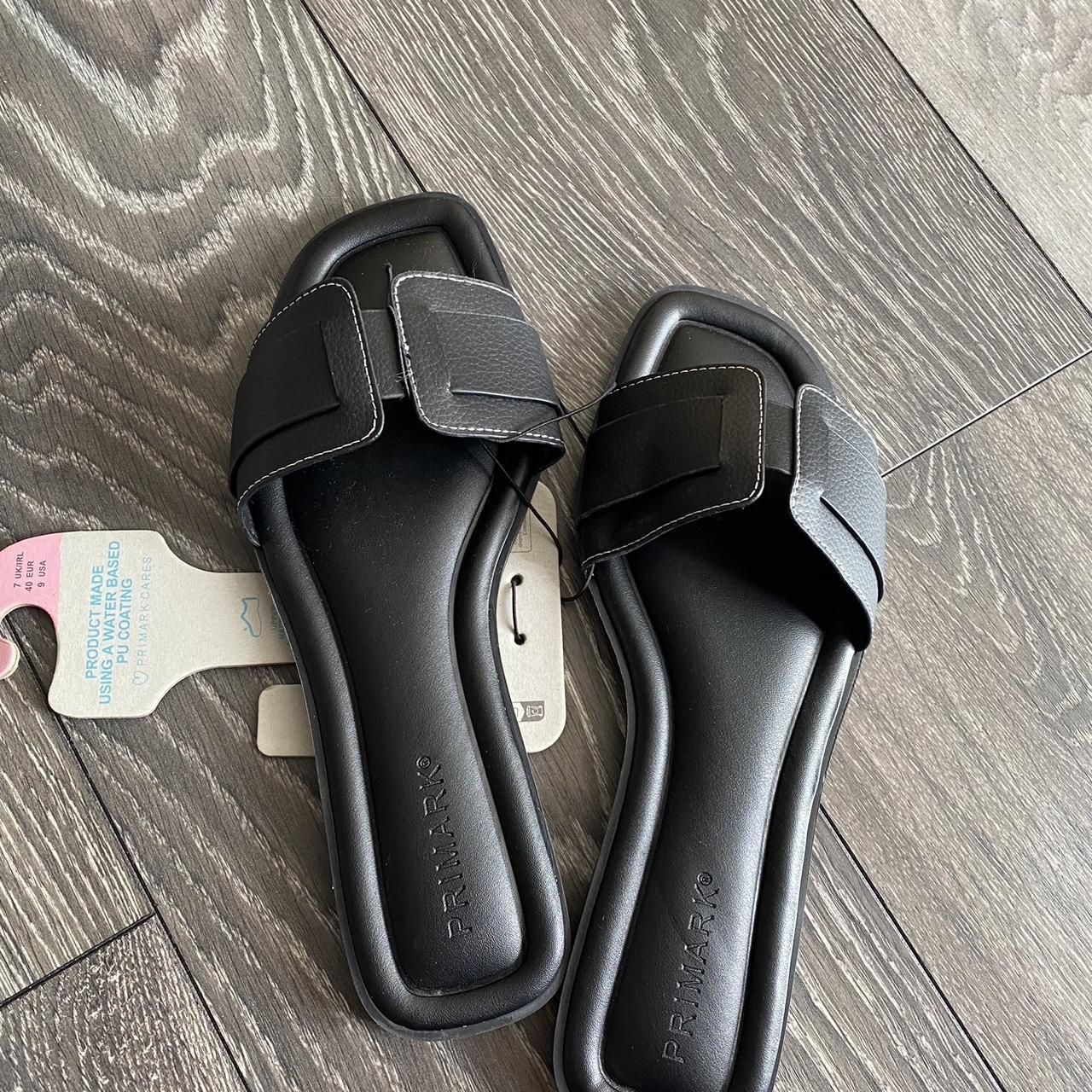 Primark Women's Black Slides | Depop
