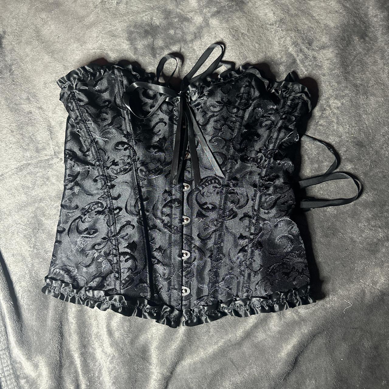 Black Hot Topic gothic corset. Super cute but a... - Depop