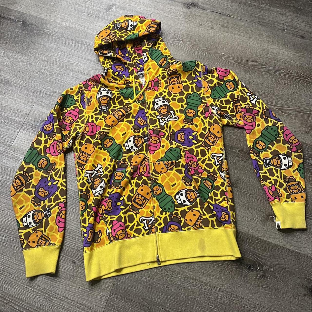 BAPE HALLOWEEN DINOSAUR AOP HOODIE ZIP UP BABY MILO... | Depop