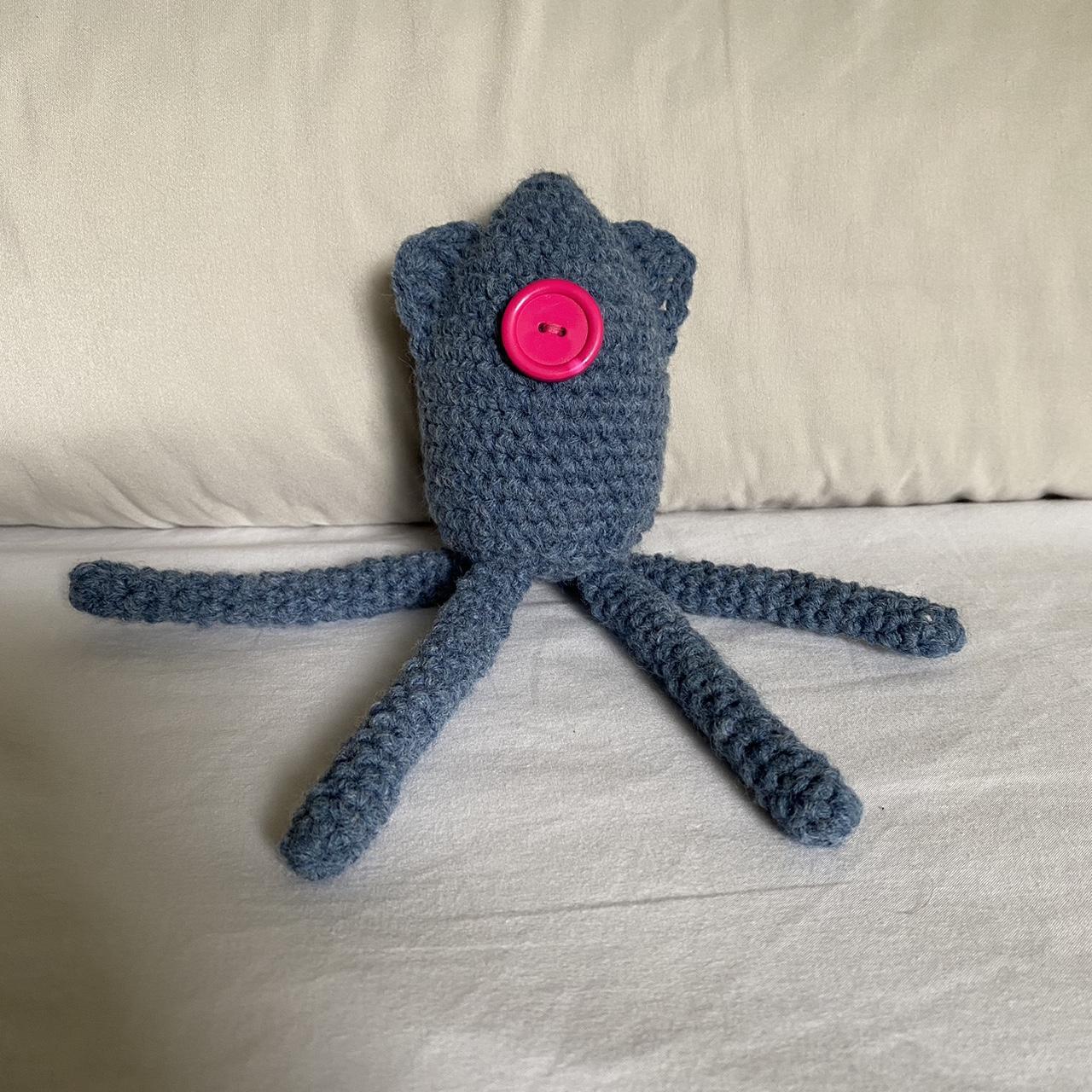 A handmade crochet Carolina’s squid calamar... - Depop